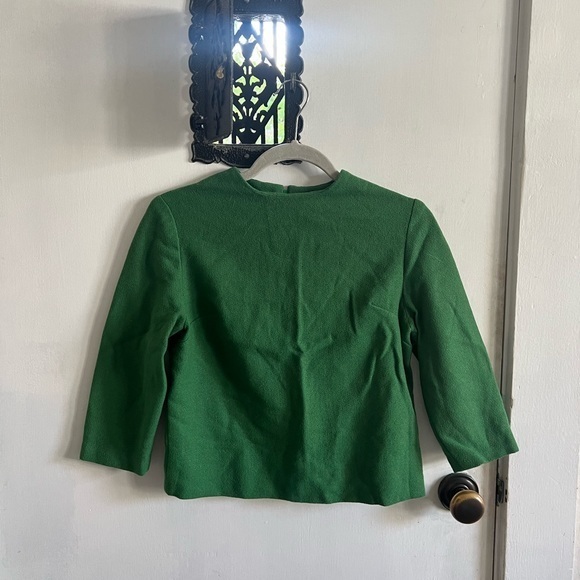 Vintage | Tops | Vintage Handmade 6s Wool Boxy Top In Emerald Green ...